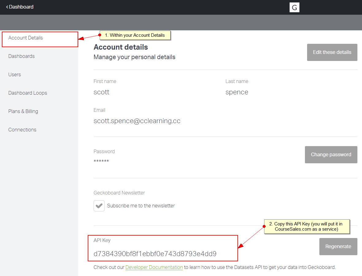 Integrate Geckoboard